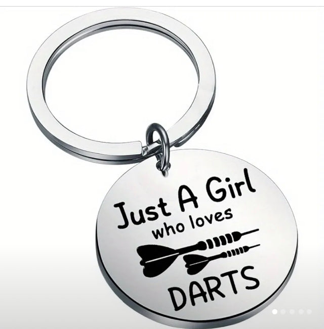 Key Ring - Just a Girl – Double Trouble Darts